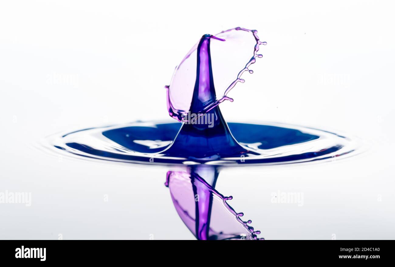 Water splash. drops collision Stock Photo - Alamy