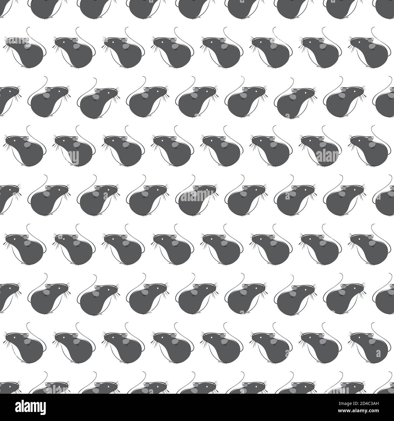 Seamless pattern with white mice Stock Vector Image & Art - Alamy