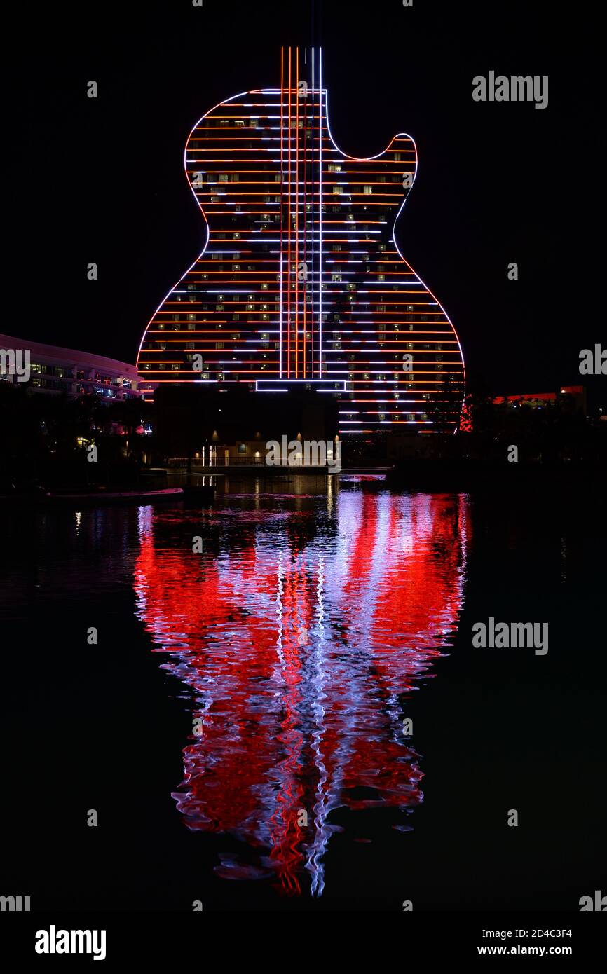 Hollywood FL, USA. 08th Oct, 2020. The Guitar Hotel at Seminole Hard ...