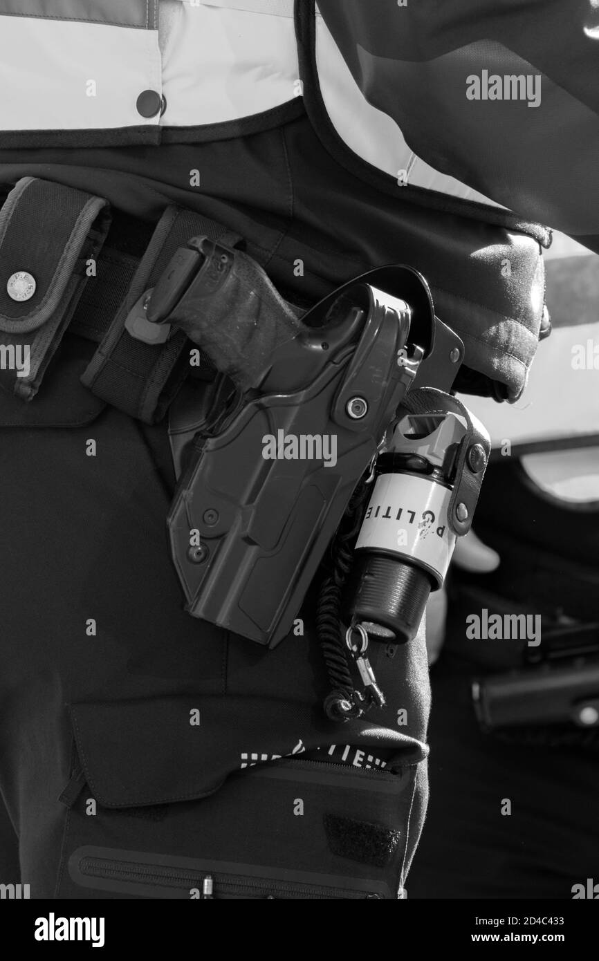 Close Up P99 Walther Police Gun At Amsterdam The Netherlands 21-9-2020 ...