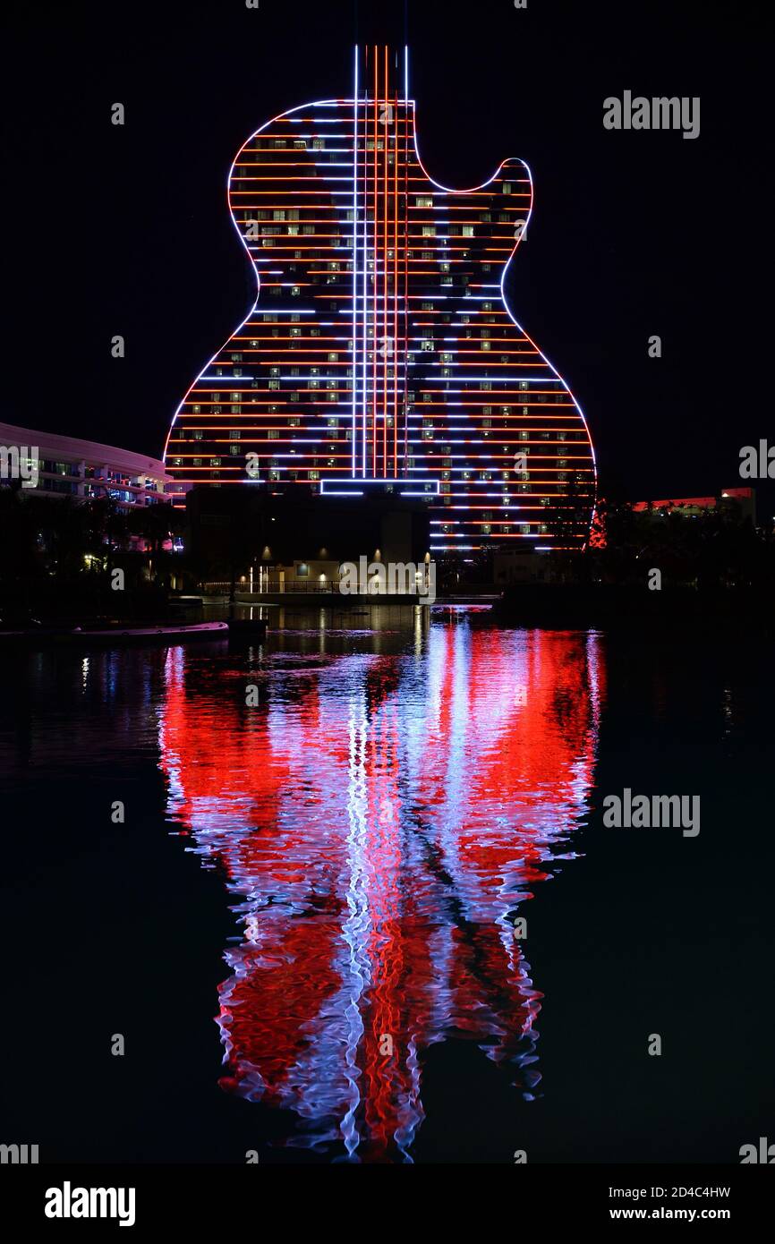 Hollywood FL, USA. 08th Oct, 2020. The Guitar Hotel at Seminole Hard ...