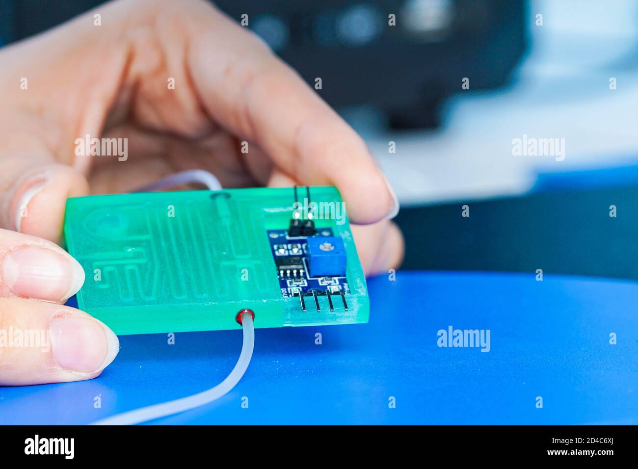 A lab on chip is device integrates several laboratory processes Stock ...
