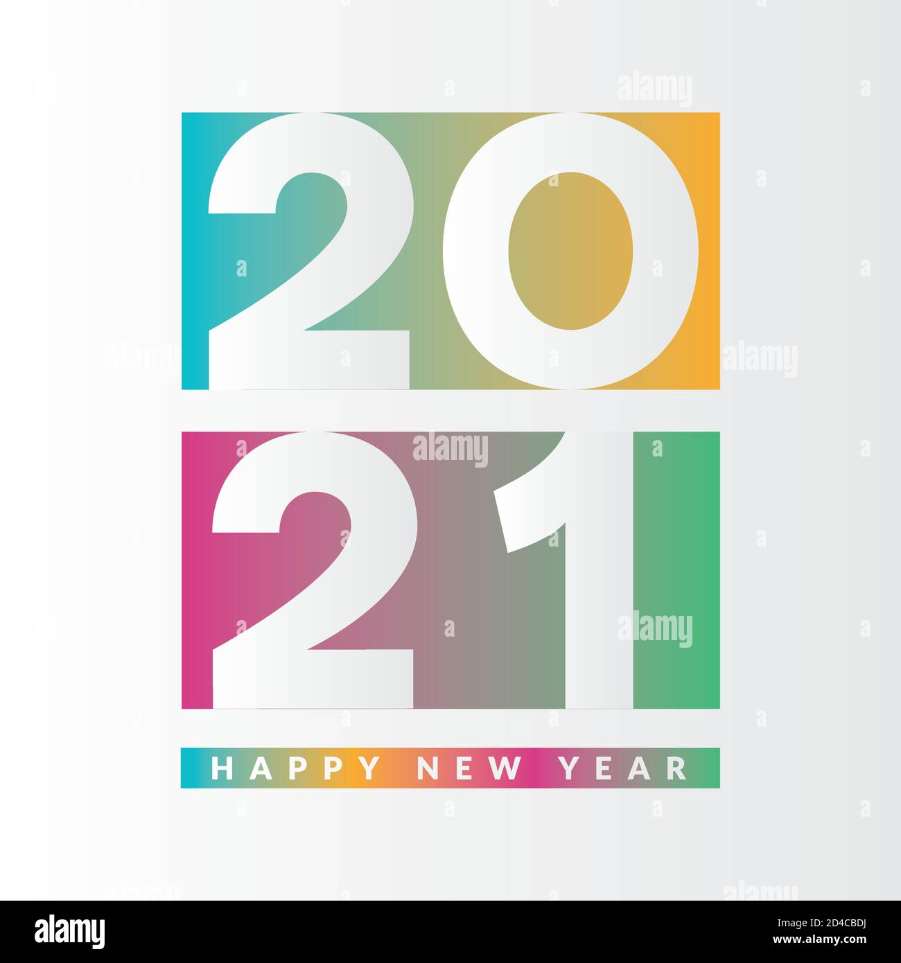 2021 Happy new year multicolored banner design, Welcome celebrate and ...