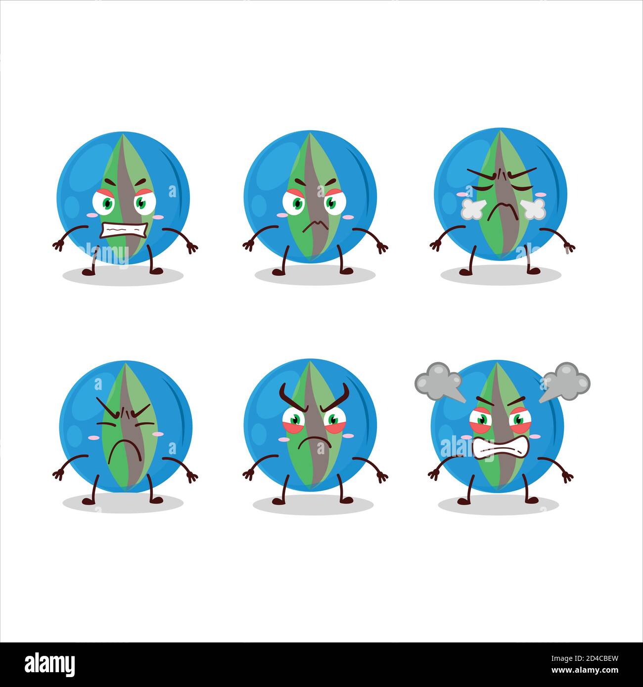 Blue marbles cartoon character with various angry expressions Stock ...