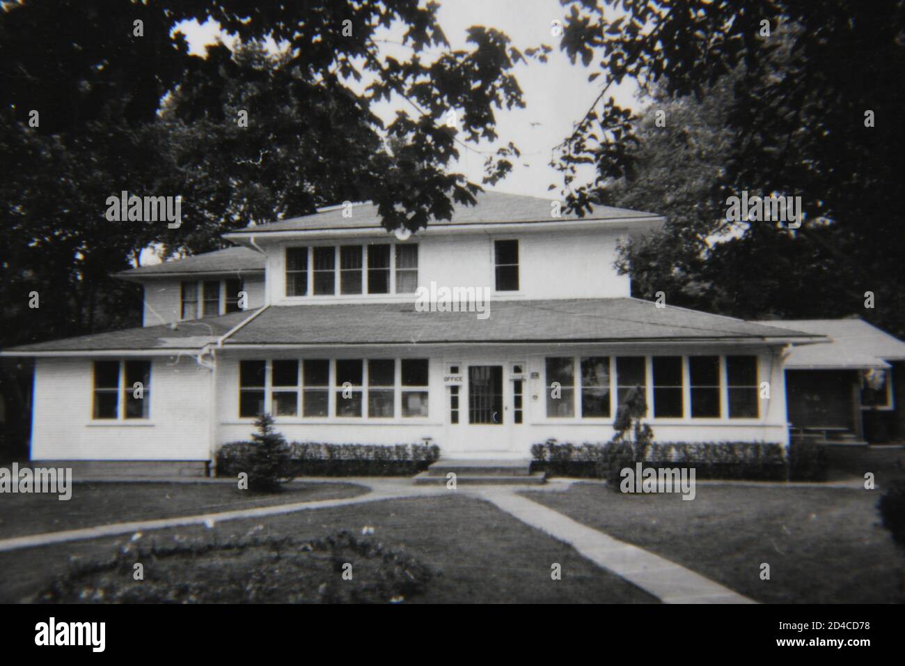 Fine 1970s vintage black and white photography of a middle class family ...