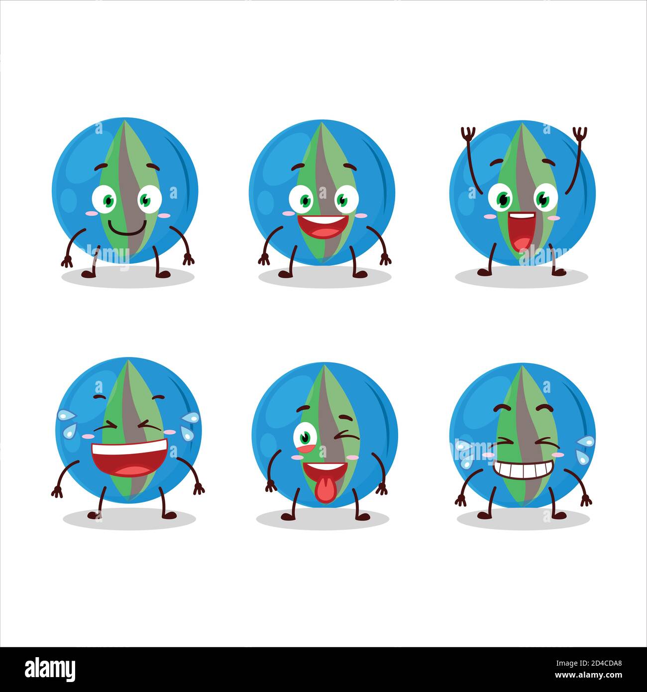 Cartoon character of blue marbles with smile expression Stock Vector ...