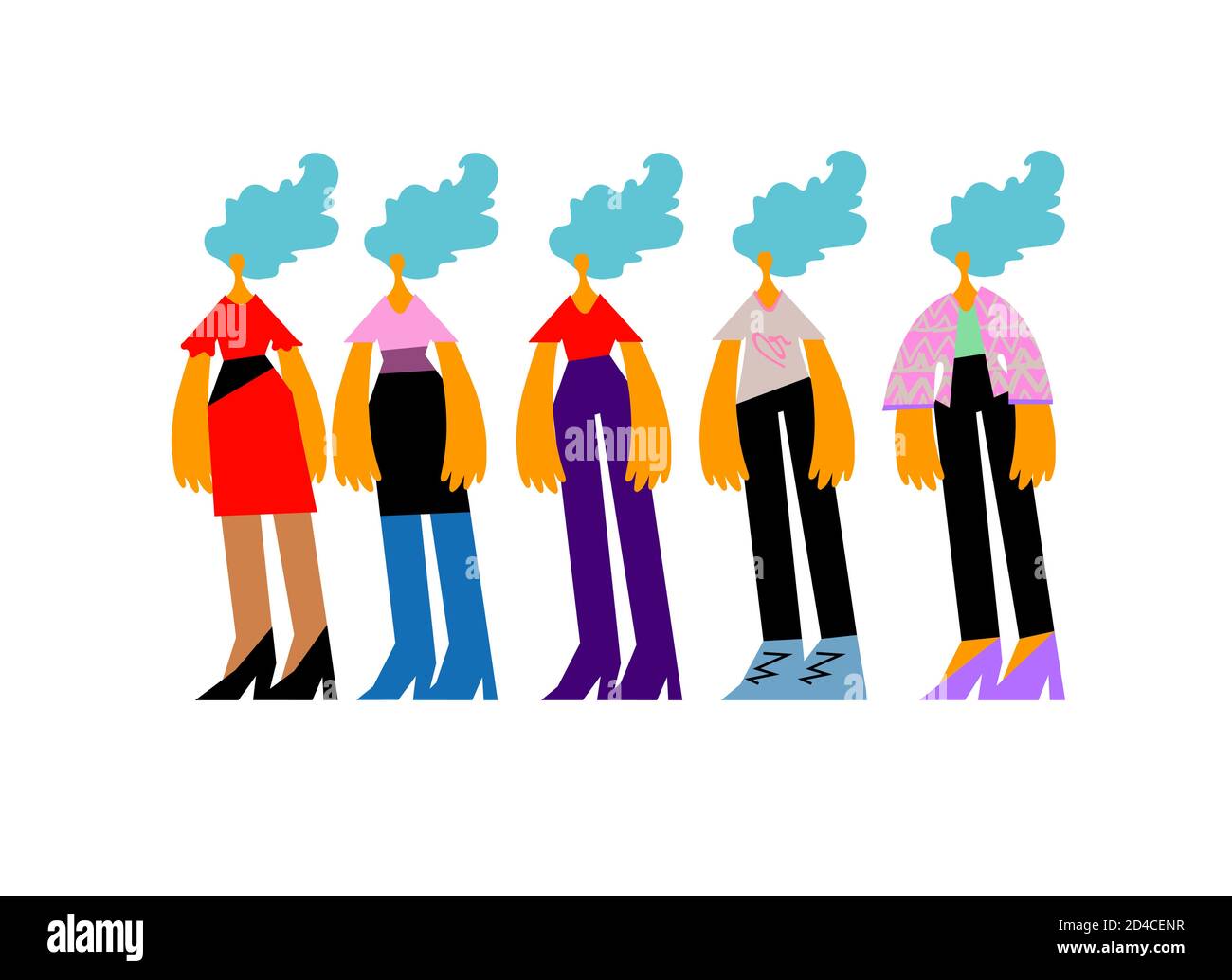 Female body in jeans Stock Vector Images - Alamy