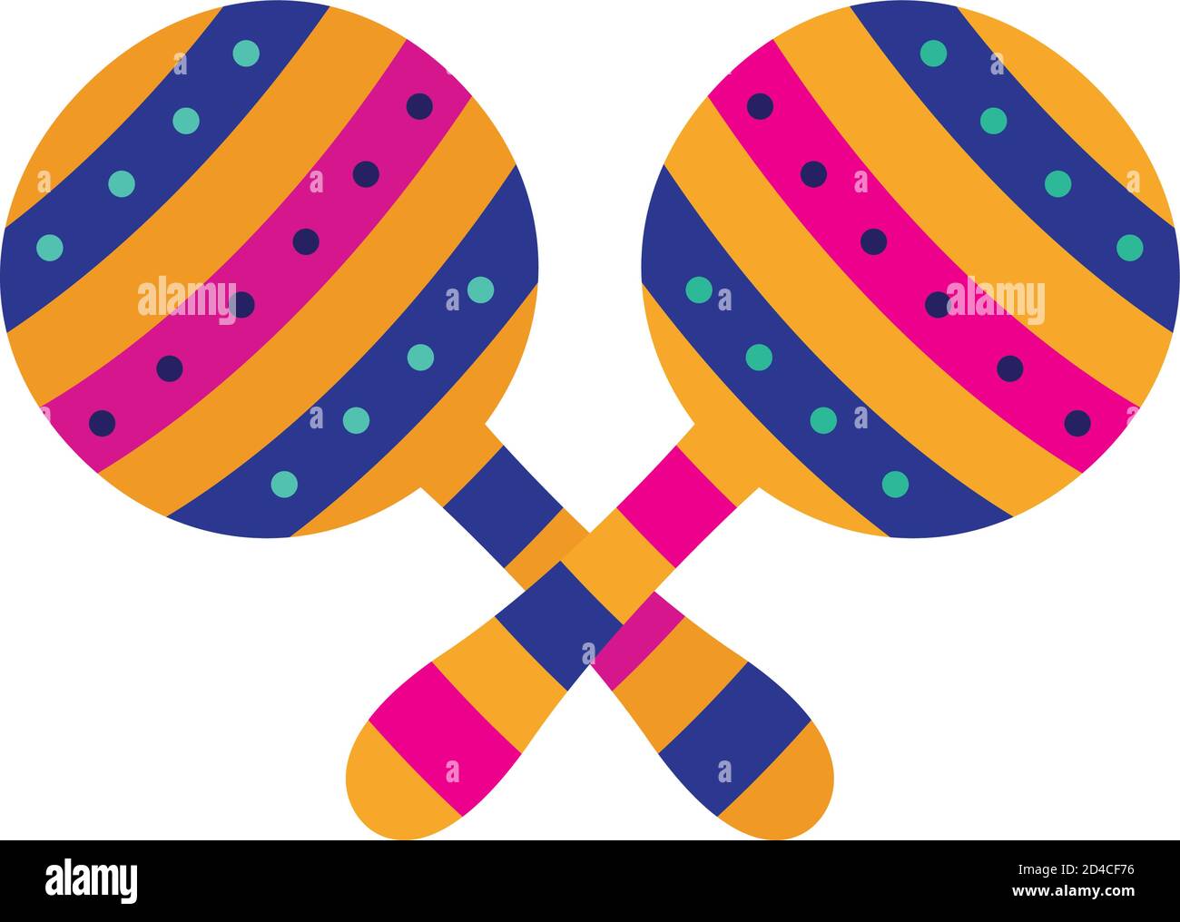 Mexican maracas instrument design, Mexico culture theme Vector ...
