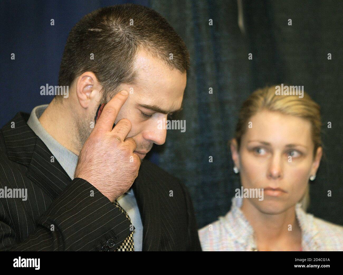 As his wife julie looks on High Resolution Stock Photography and Images - Alamy