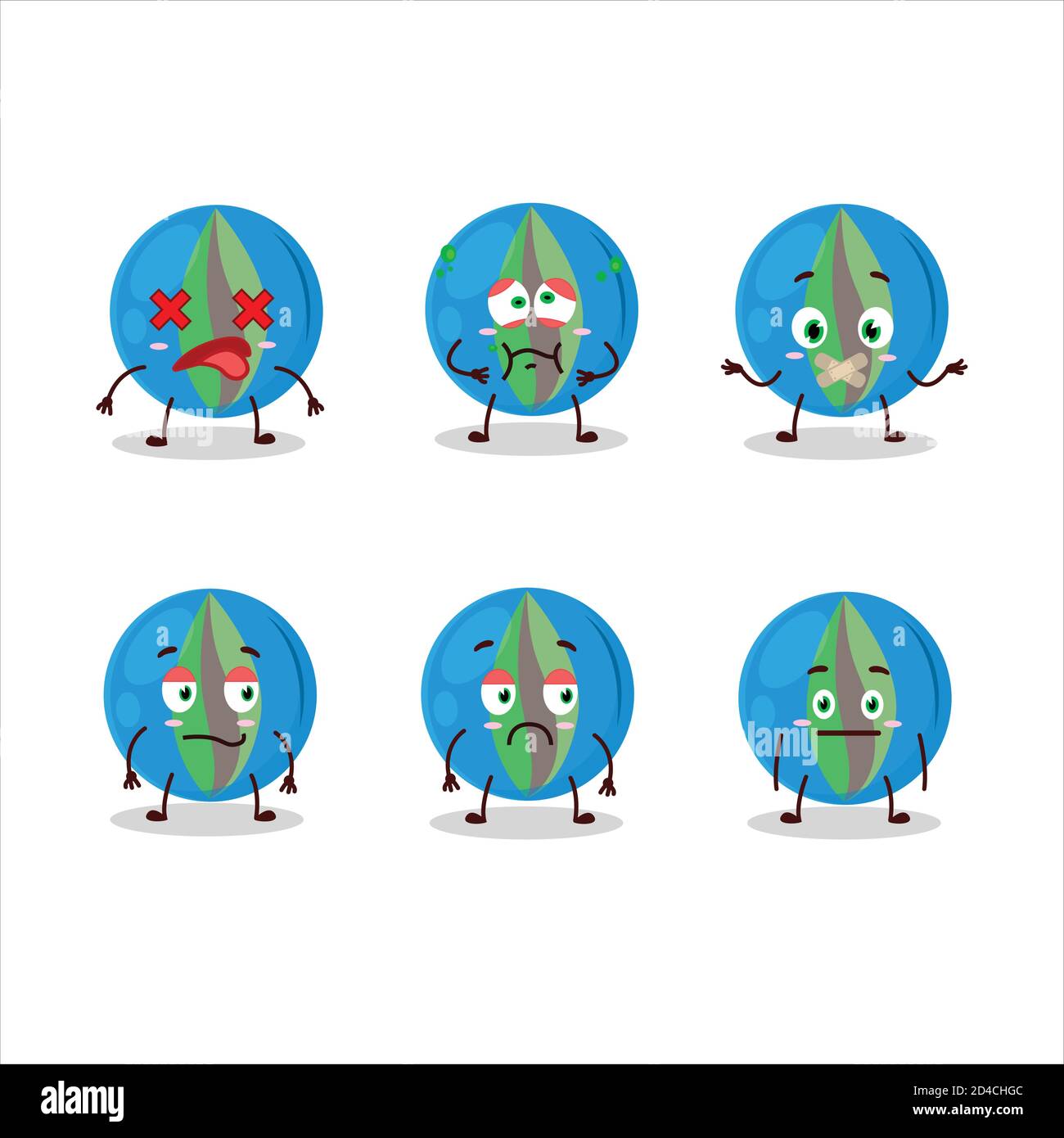Blue marbles cartoon character with nope expression Stock Vector Image ...