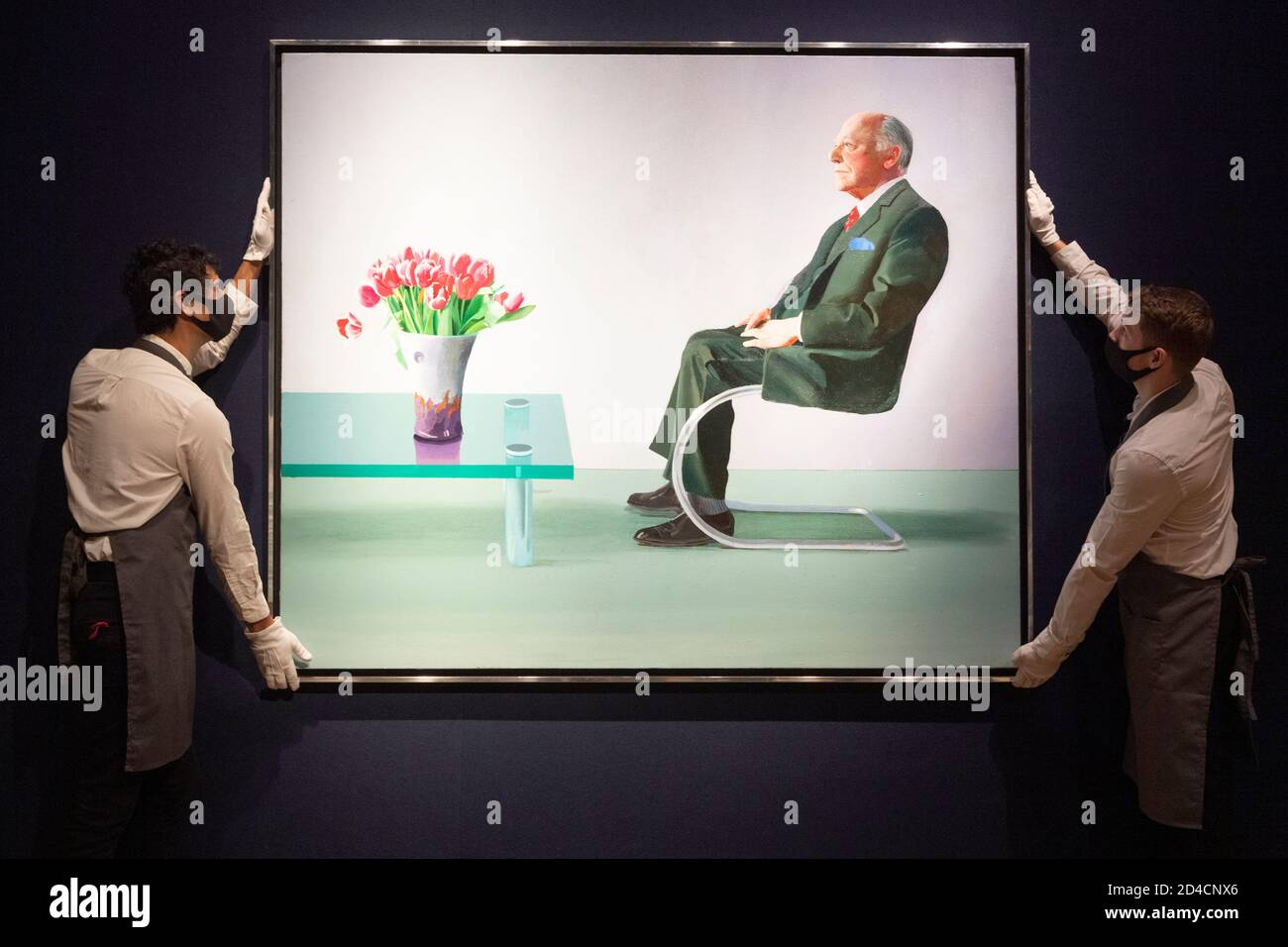 A portrait painting of Sir David Webster (1971) by artist David Hockney ...