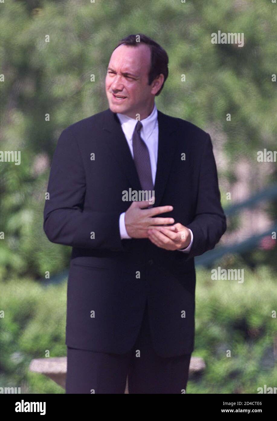 Actor Kevin Spacey arrives at Pierce Brothers Westwood Village Memorial ...