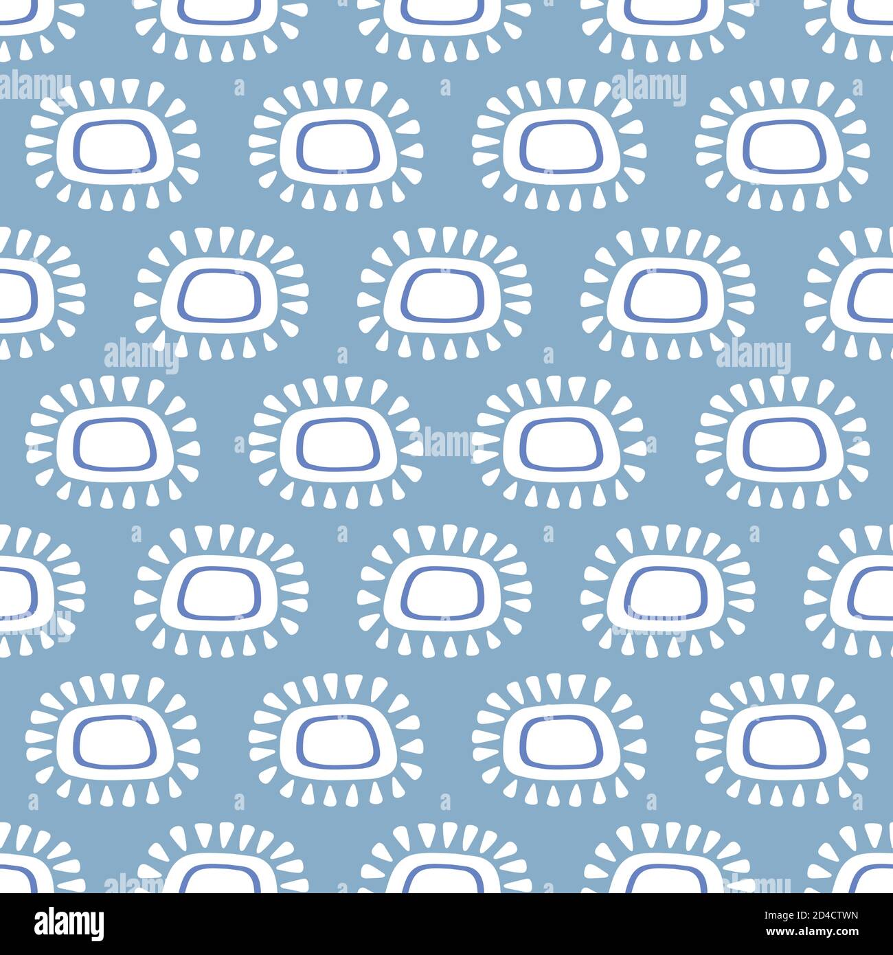 Abstract sun pattern design. Cute vector seamless repeat illustration ...