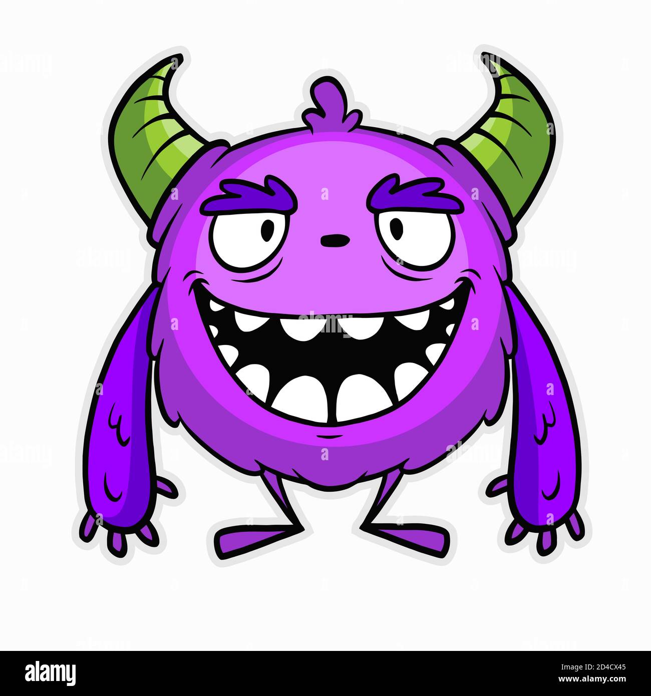 Halloween - color Monster, funny face - vector stock illustration ...