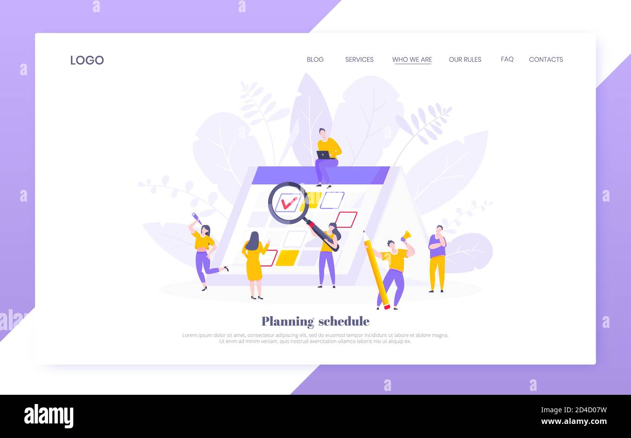 Calendar planning schedule business concept vector illustration Stock ...