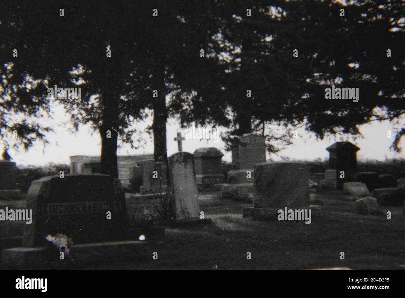 Fine 1970s vintage black and white photography of a quiet country ...