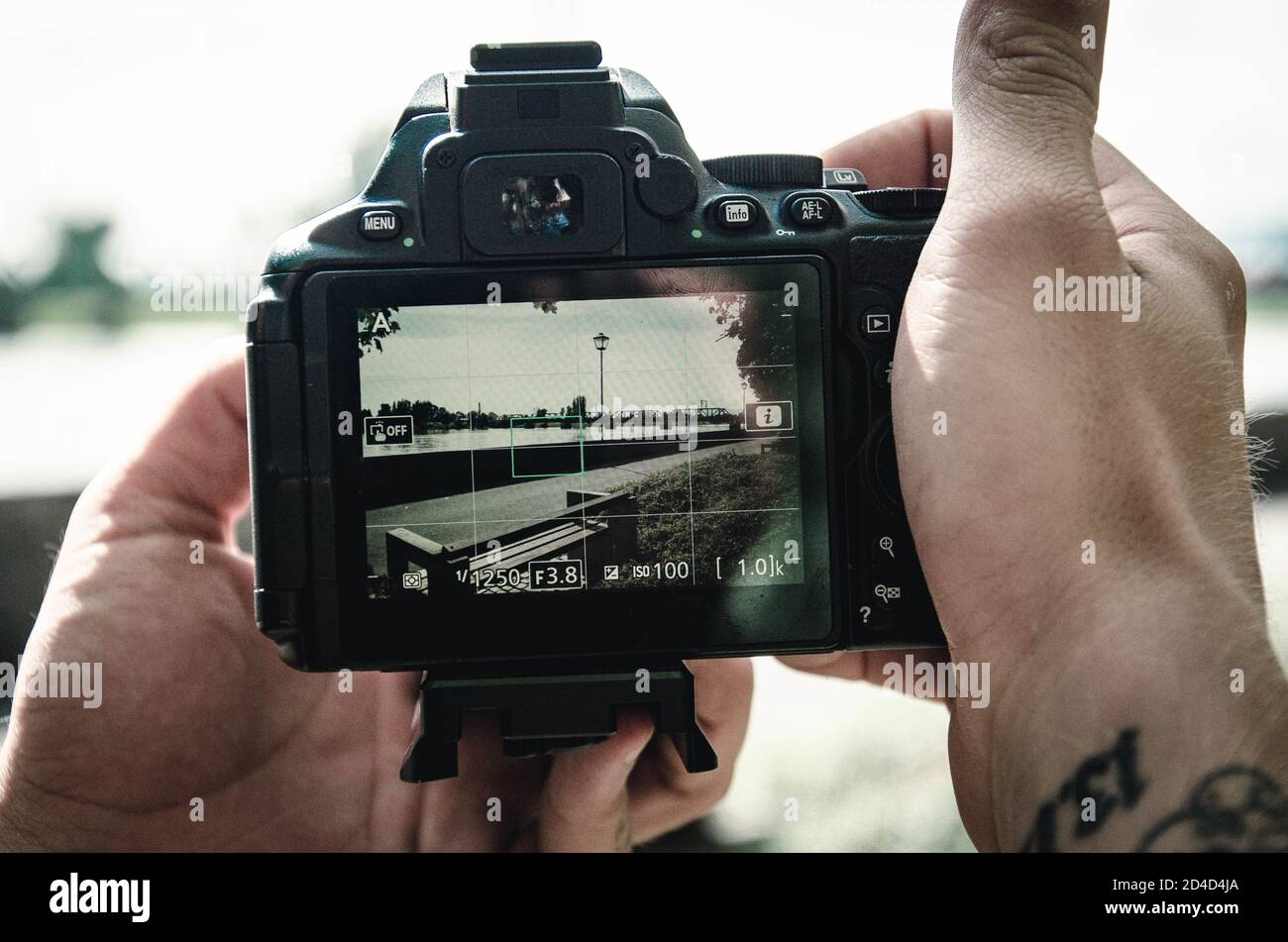 Closeup of a person holding a digital camera Stock Photo - Alamy