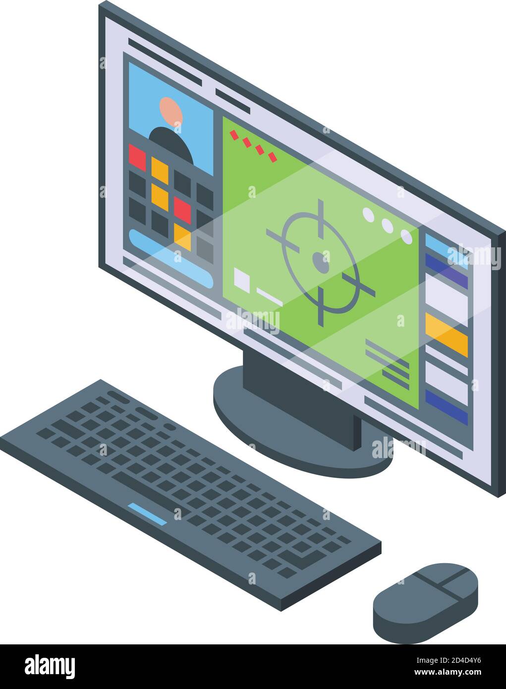 Stream desktop pc icon hi-res stock photography and images - Alamy