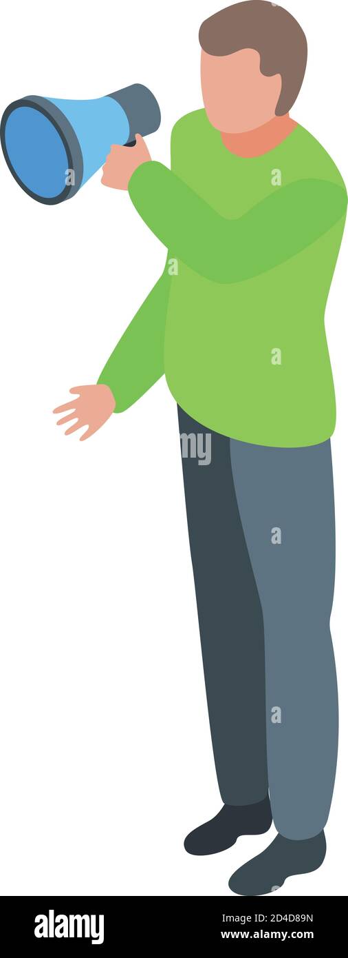 Protestor megaphone Cut Out Stock Images & Pictures - Alamy