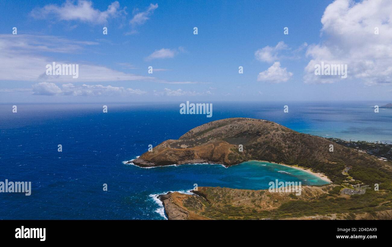 Aerial East Honolulu Coast Oahu, Hawaii Stock Photo - Alamy
