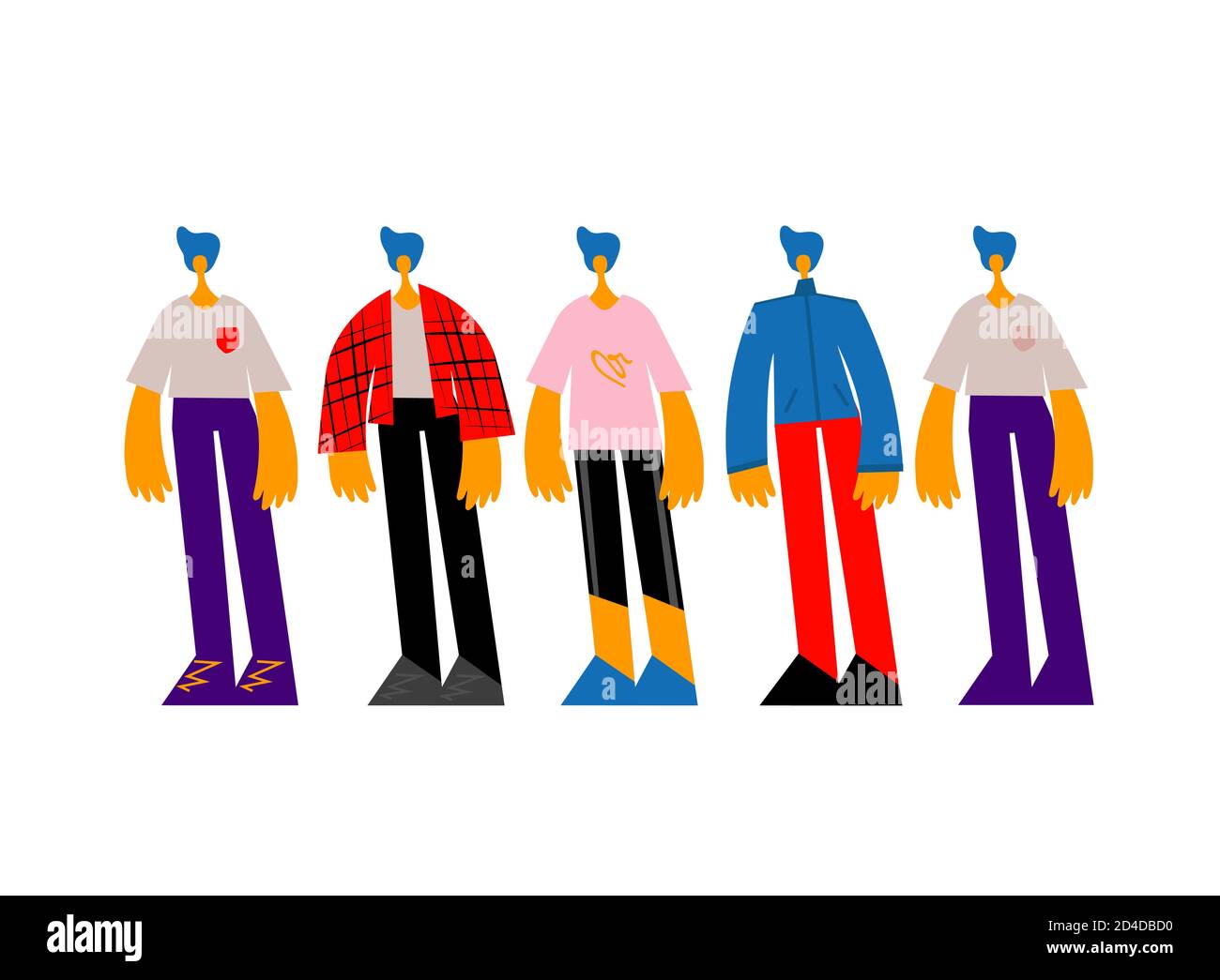 Different styles of clothing Stock Vector Images - Alamy