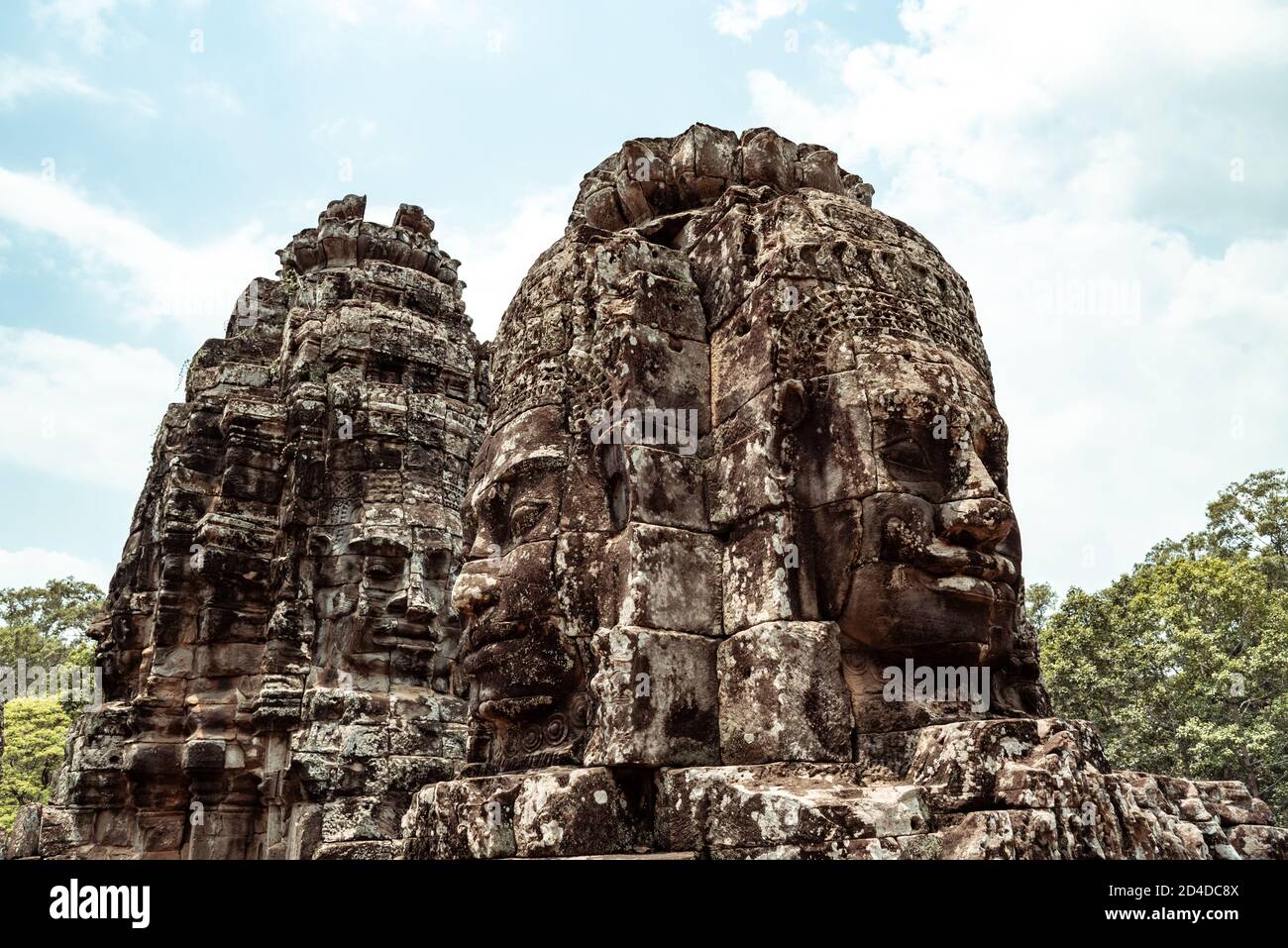 Human faces built of stone blocks Stock Photo - Alamy