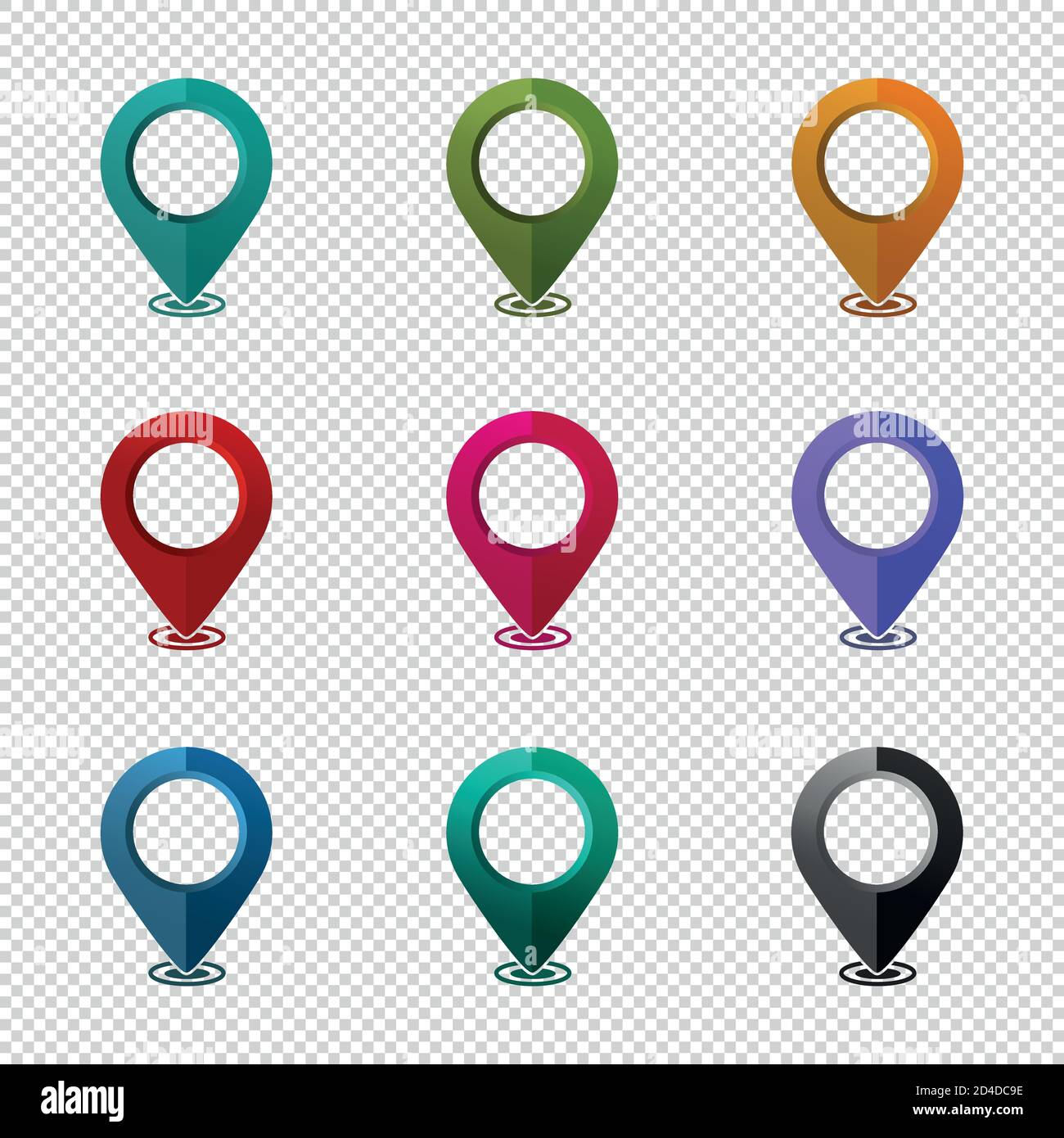 Map pointer icon vectors hi-res stock photography and images - Alamy