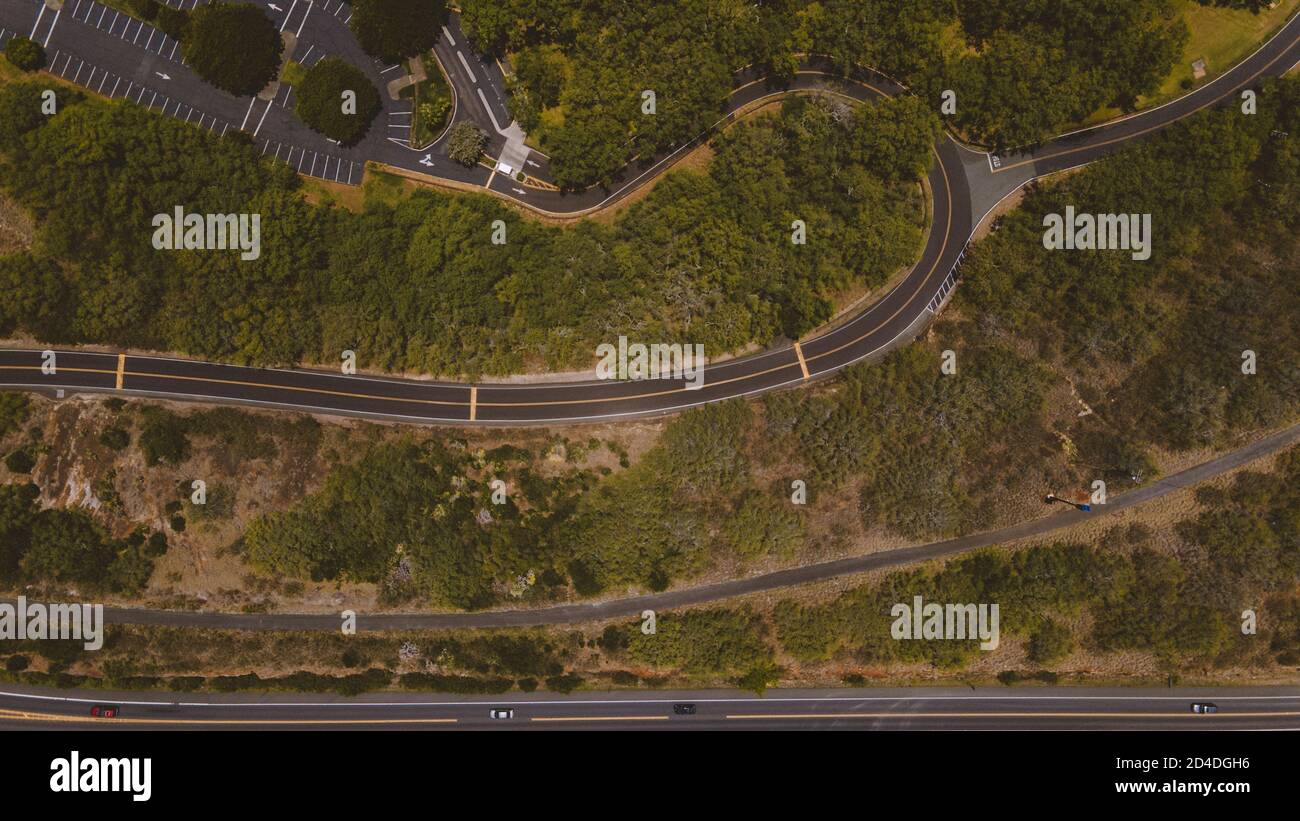 Aerial Road, Oahu, Hawaii Stock Photo - Alamy