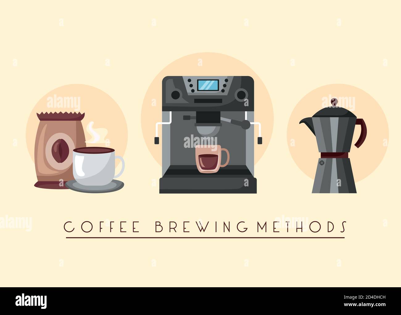 Coffee brewing methods Stock Vector Images - Alamy