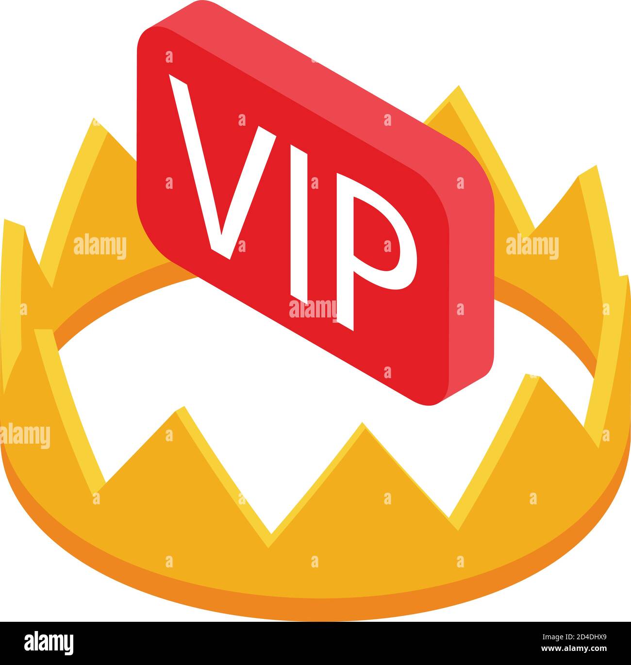 Vip gold subscription icon, isometric style Stock Vector Image & Art ...