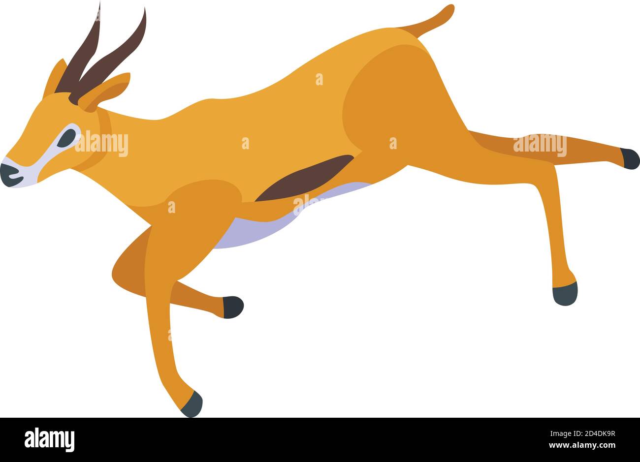 Running gazelle Stock Vector Images - Alamy