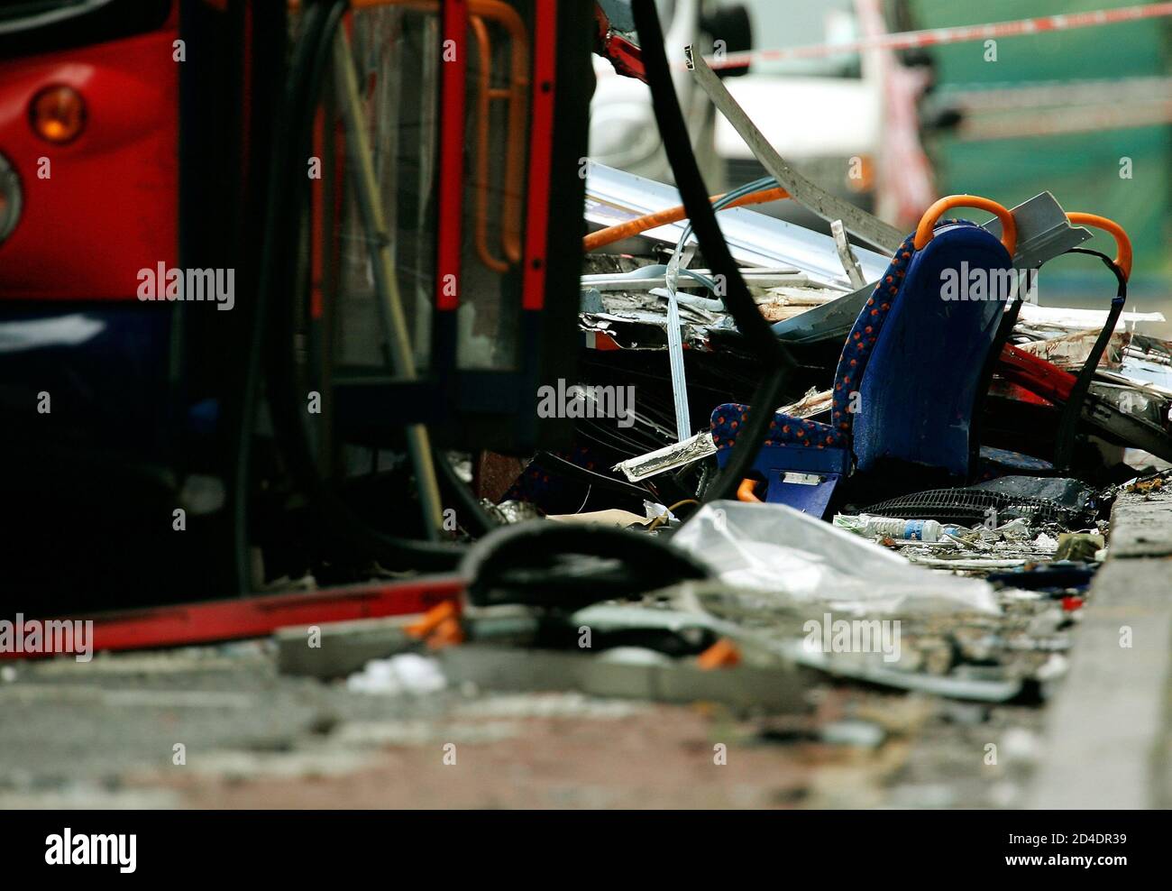 London bus bombing debris hi-res stock photography and images - Alamy