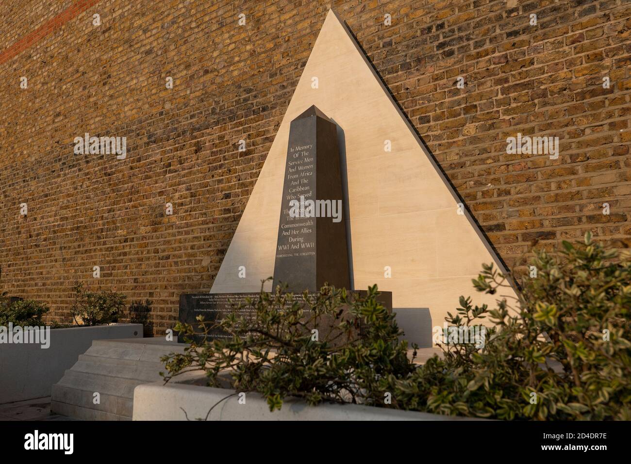 The African War Memorial at Windrush Square on the 16th September 2020 ...