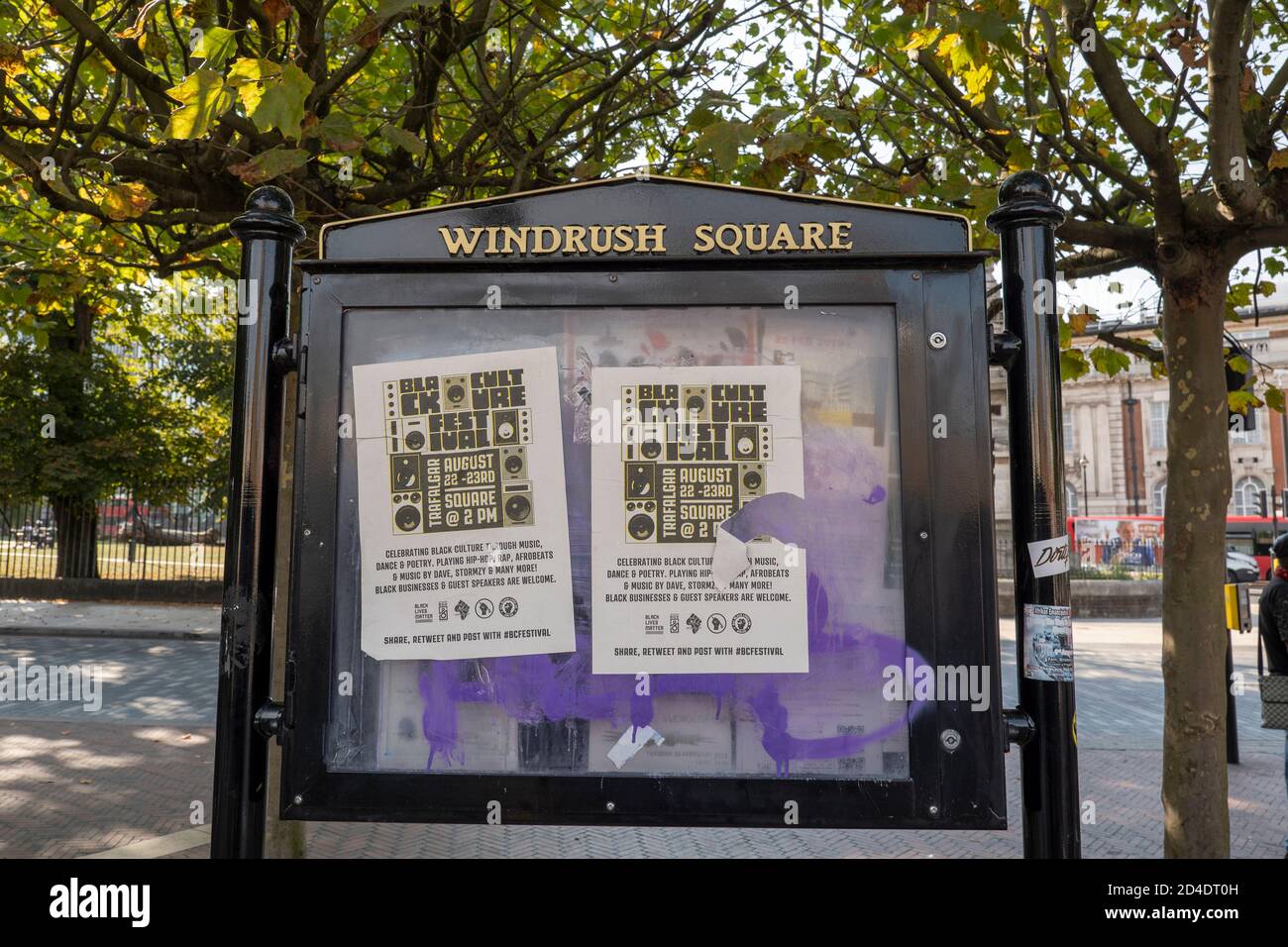 The Windrush Square sign at Windrush Square on the 16th September 2020 ...