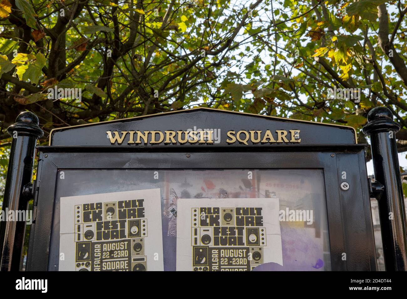 The Windrush Square sign at Windrush Square on the 16th September 2020 ...