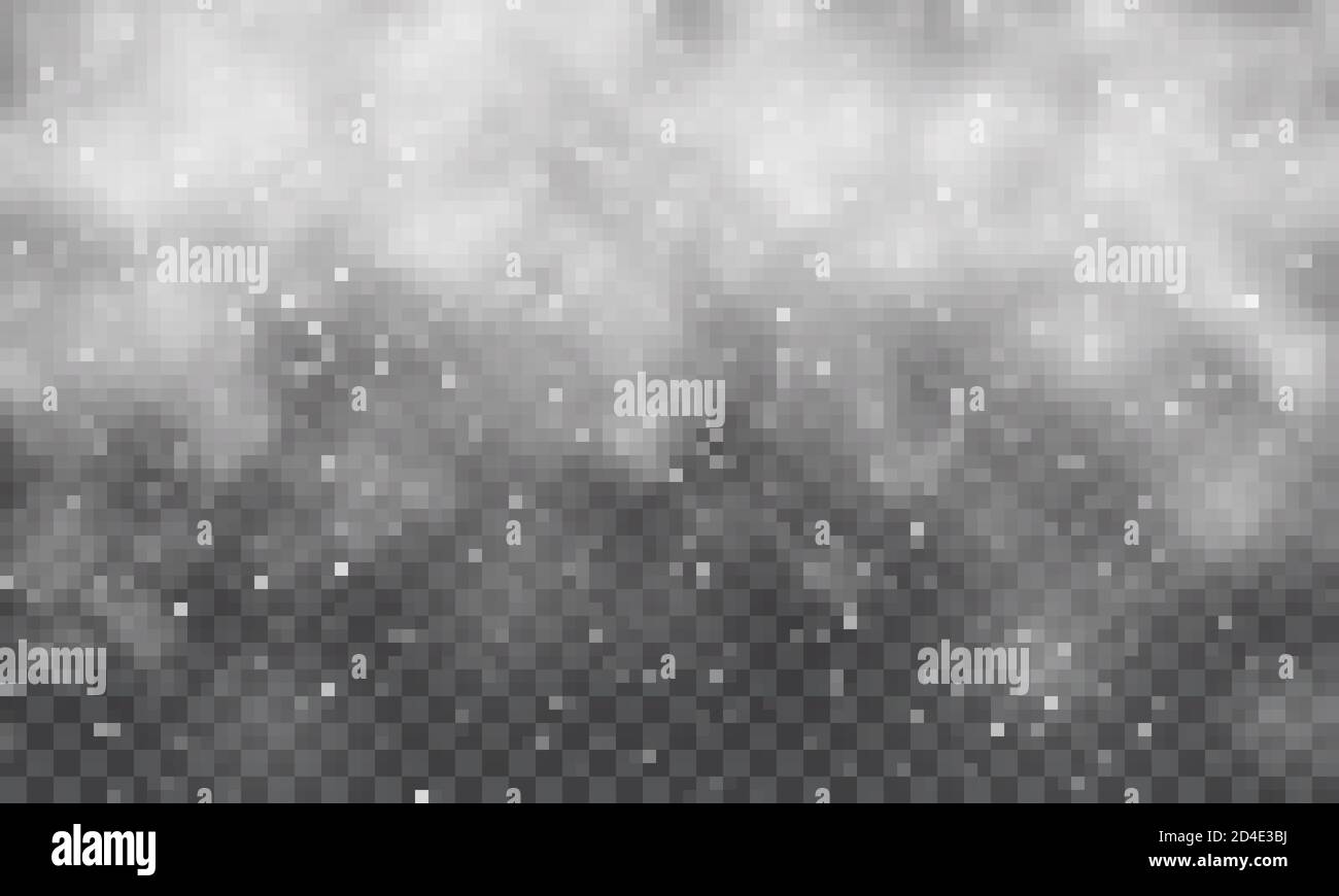 Christmas snow. Falling snowflakes on transparent background. Snowfall ...