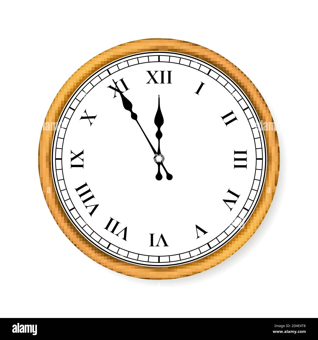 Old Circle clock on white background. Vector illustration Stock Vector ...