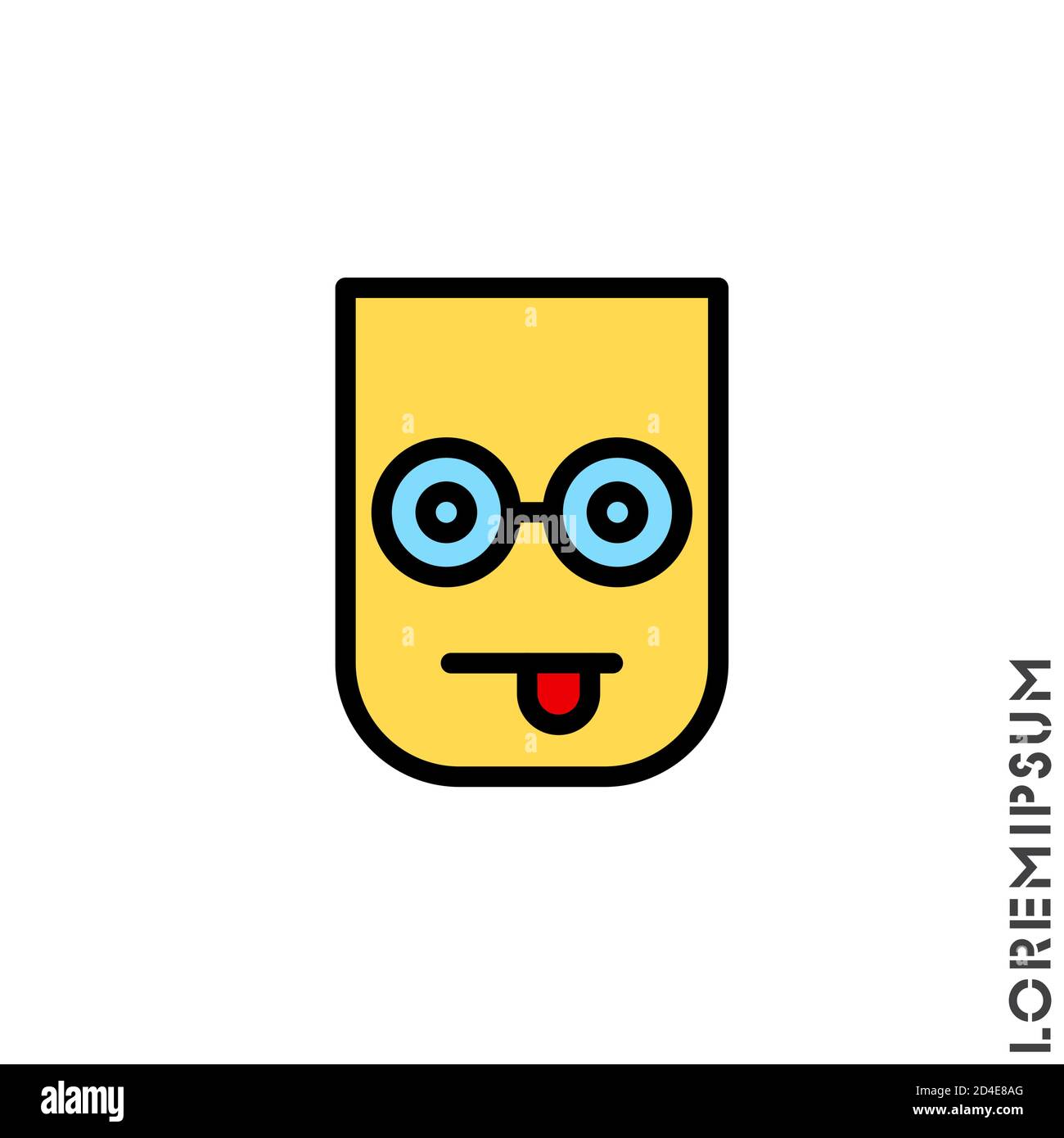 Mocking Funny Humor color Emoticon Icon Vector Illustration. Style ...