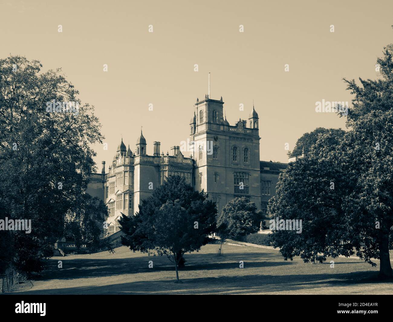 Black and White Landscape, Englefield House, Stately Home, Berkshire ...