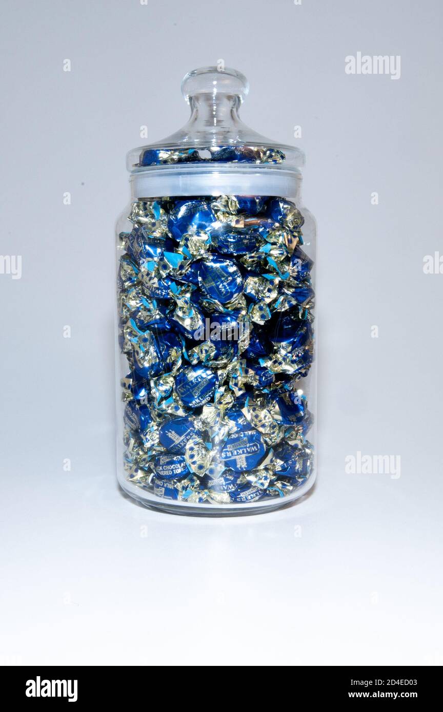 Sweets in a glass sweet jar Stock Photo - Alamy