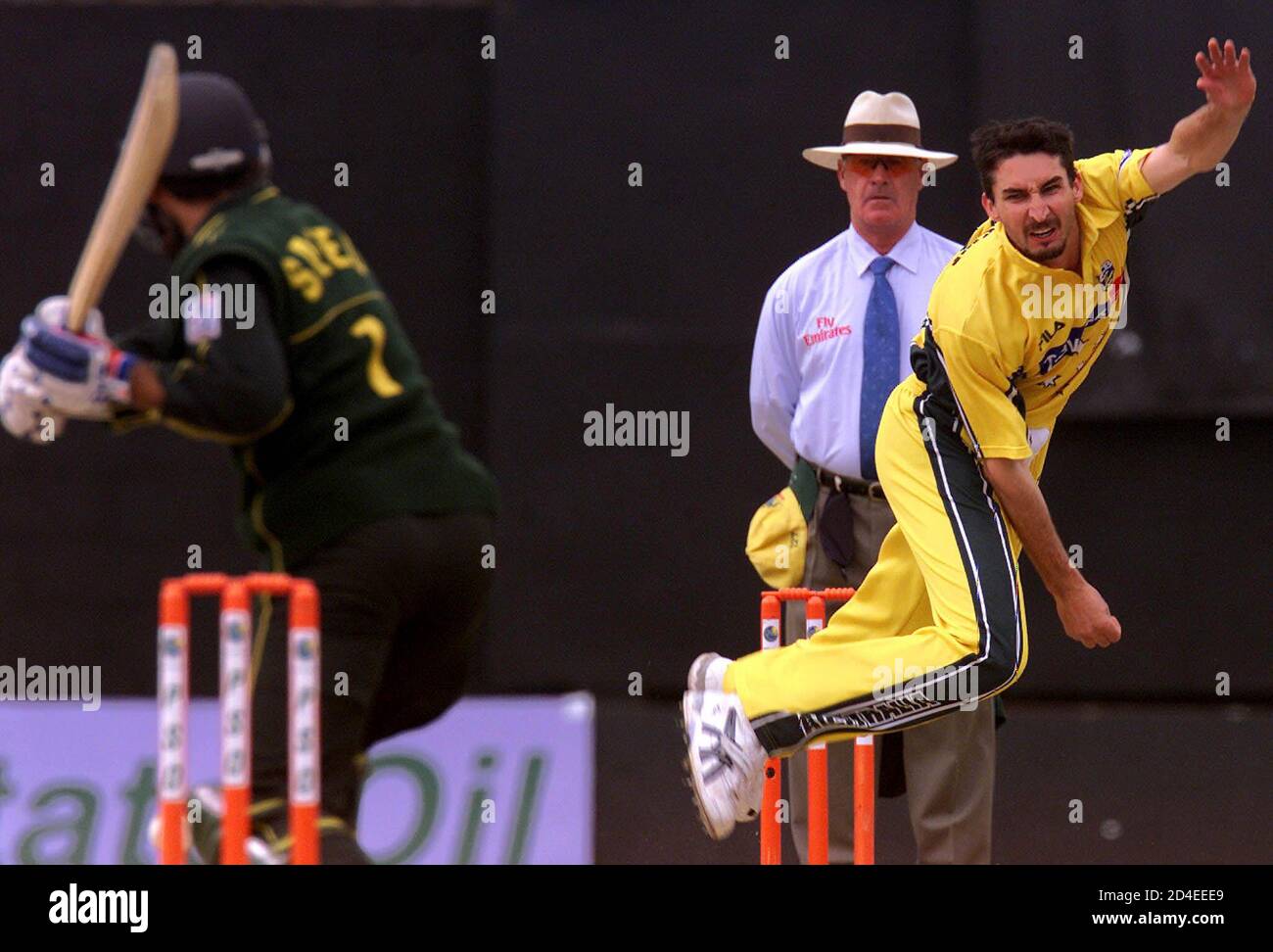 Australias bowler jason gillespie during hi-res stock photography and ...