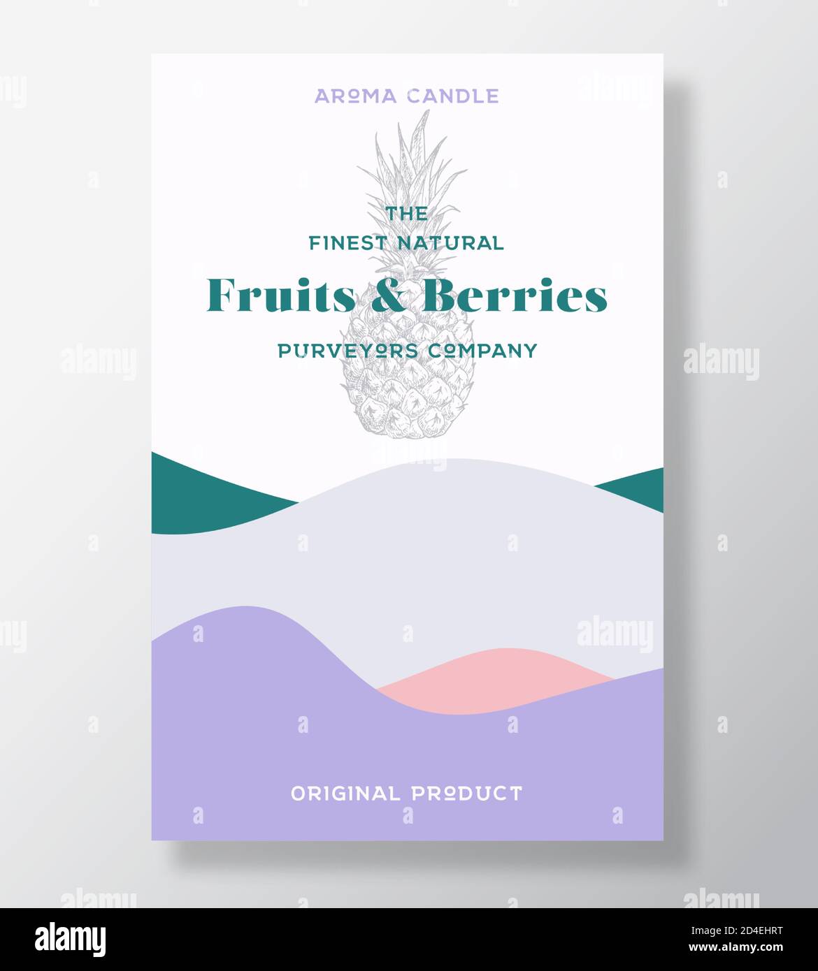 Aroma candle vector label template. Fruits and berries scent from local ...