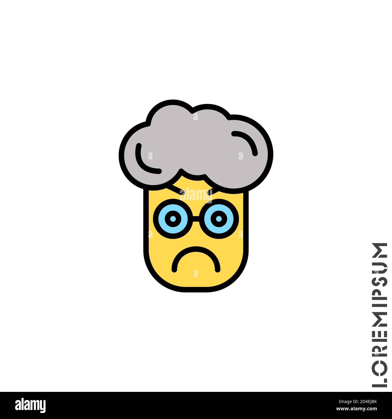Angry yellow icon vector. Furious Face Emoticon boy, man Icon Vector ...