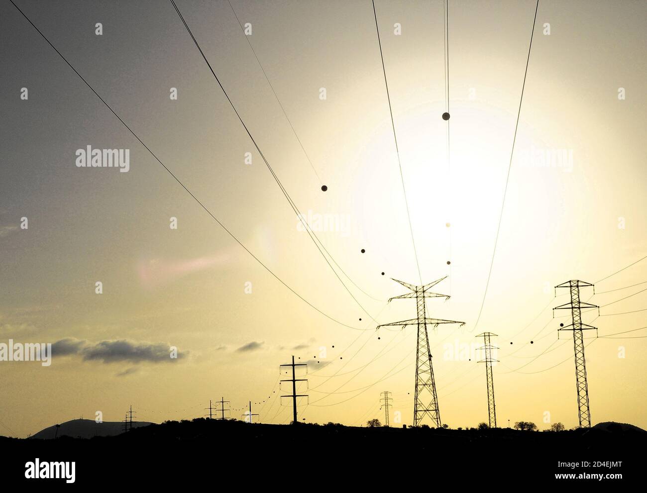 Electric Power Line Pylon Stock Photo - Alamy