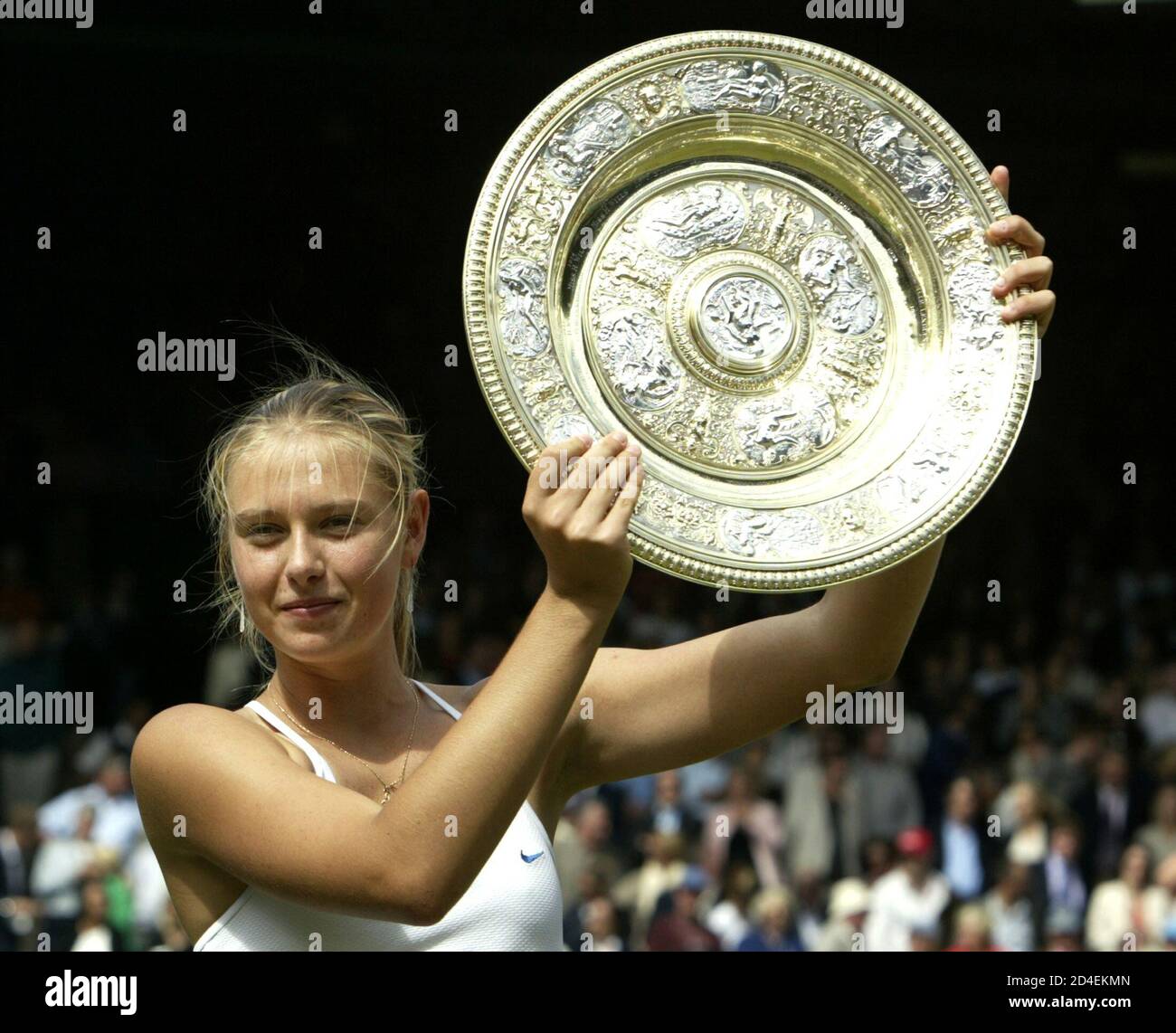 Maria sharapova wimbledon trophy hi-res stock photography and images ...