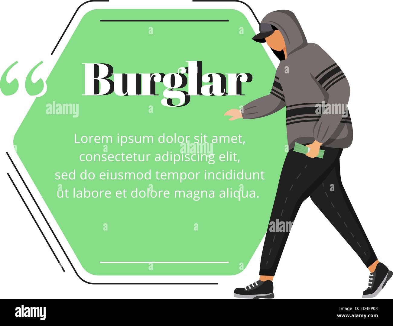 Suspicious man flat color vector character quote Stock Vector Image ...