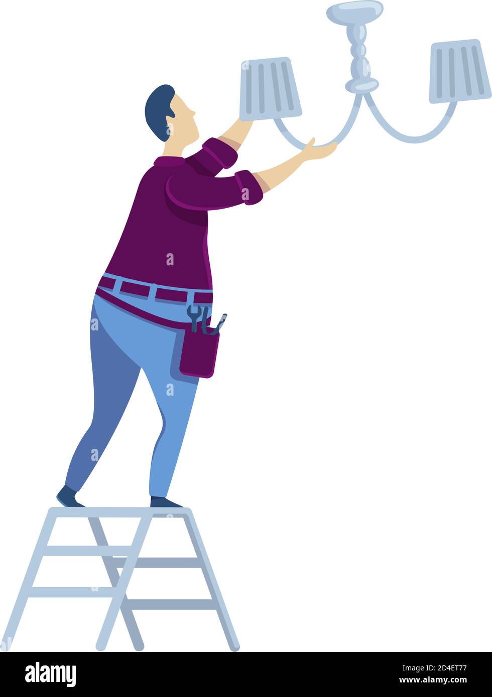 Changing light bulb flat color vector faceless character Stock Vector ...