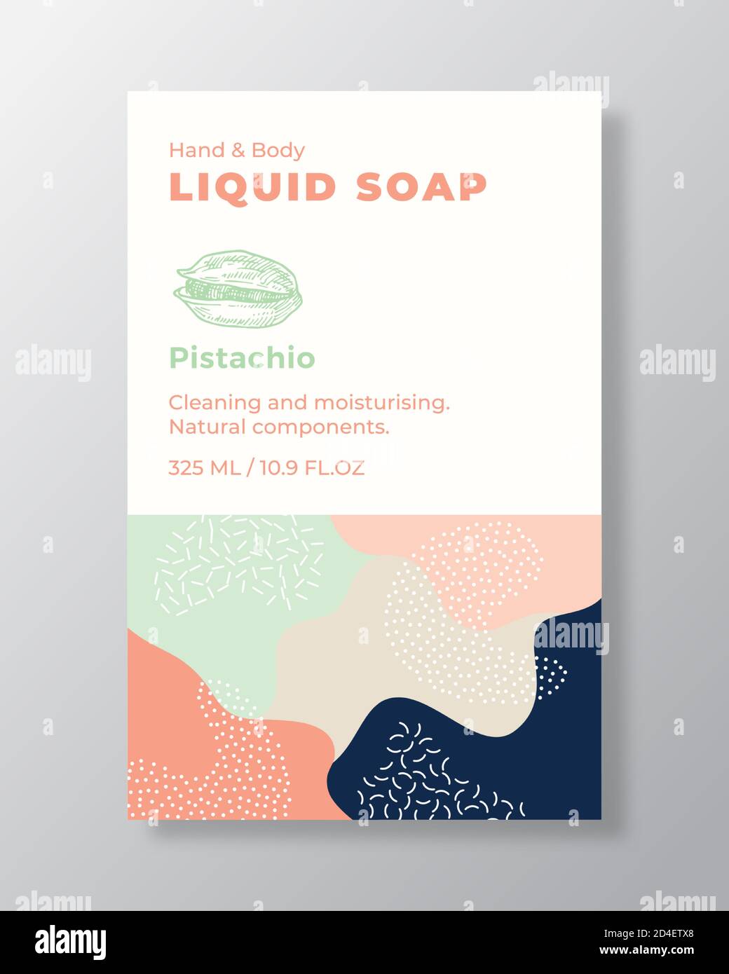 Liquid Soap Package Label Template. Abstract Shapes Camo Background ...