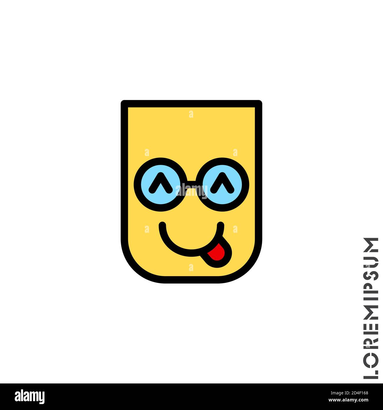 Playful smile icon. Simple vector of emoji icons for ui and ux, website ...