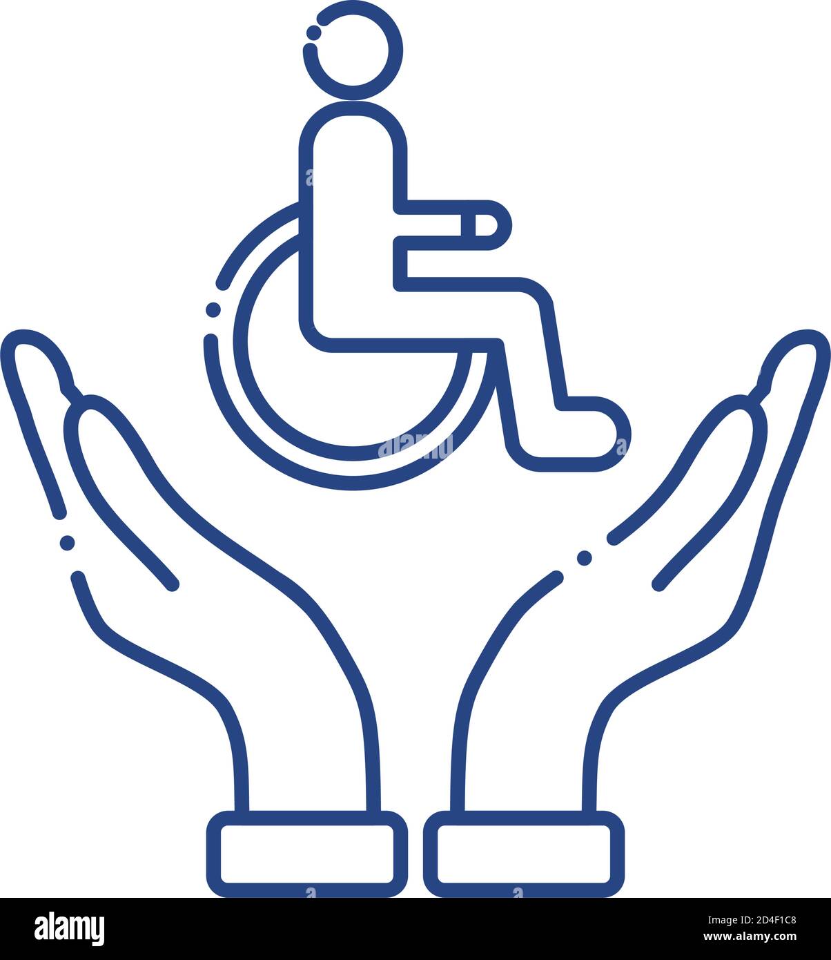 Icon stick figure wheelchair hi-res stock photography and images - Alamy